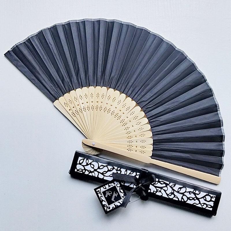 50pcs Wedding Hand Fans with Thank You Tags & Gift Bags, Paper Fans fo ...