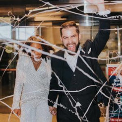 No Mess Streamers Poppers, White Hand Throw No Mess Paper Crackers for ...