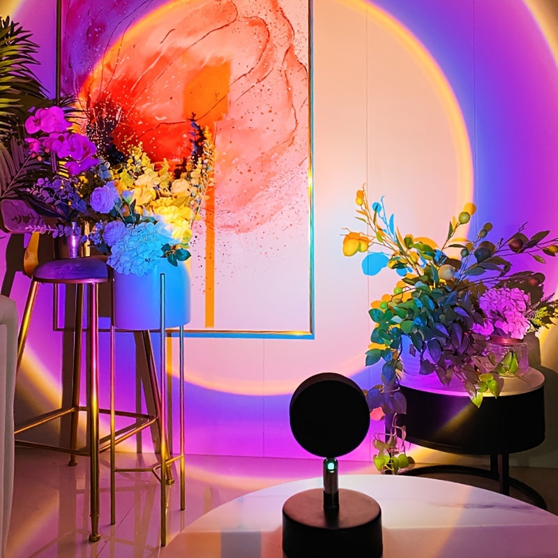 Sunset Lamp Projector - Vibrant 7-Color USB Projection Light - Ambient ...