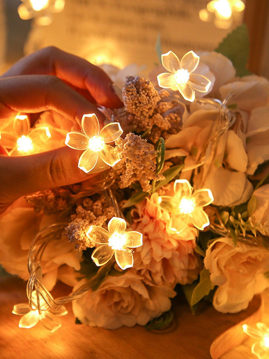 String Light With 20pcs Flower Shaped Bulb – Lasercutwraps Shop