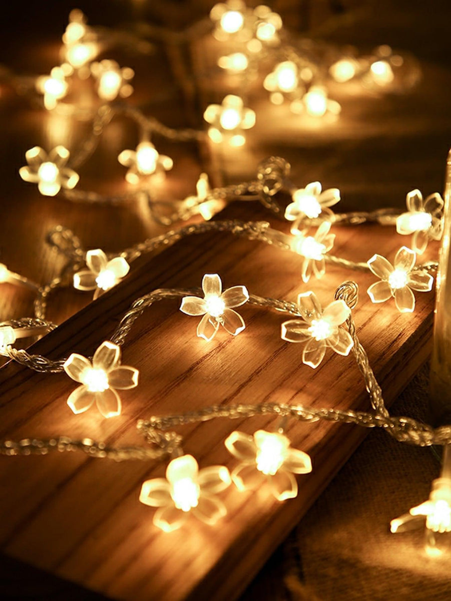 String Light With 20pcs Flower Shaped Bulb – Lasercutwraps Shop