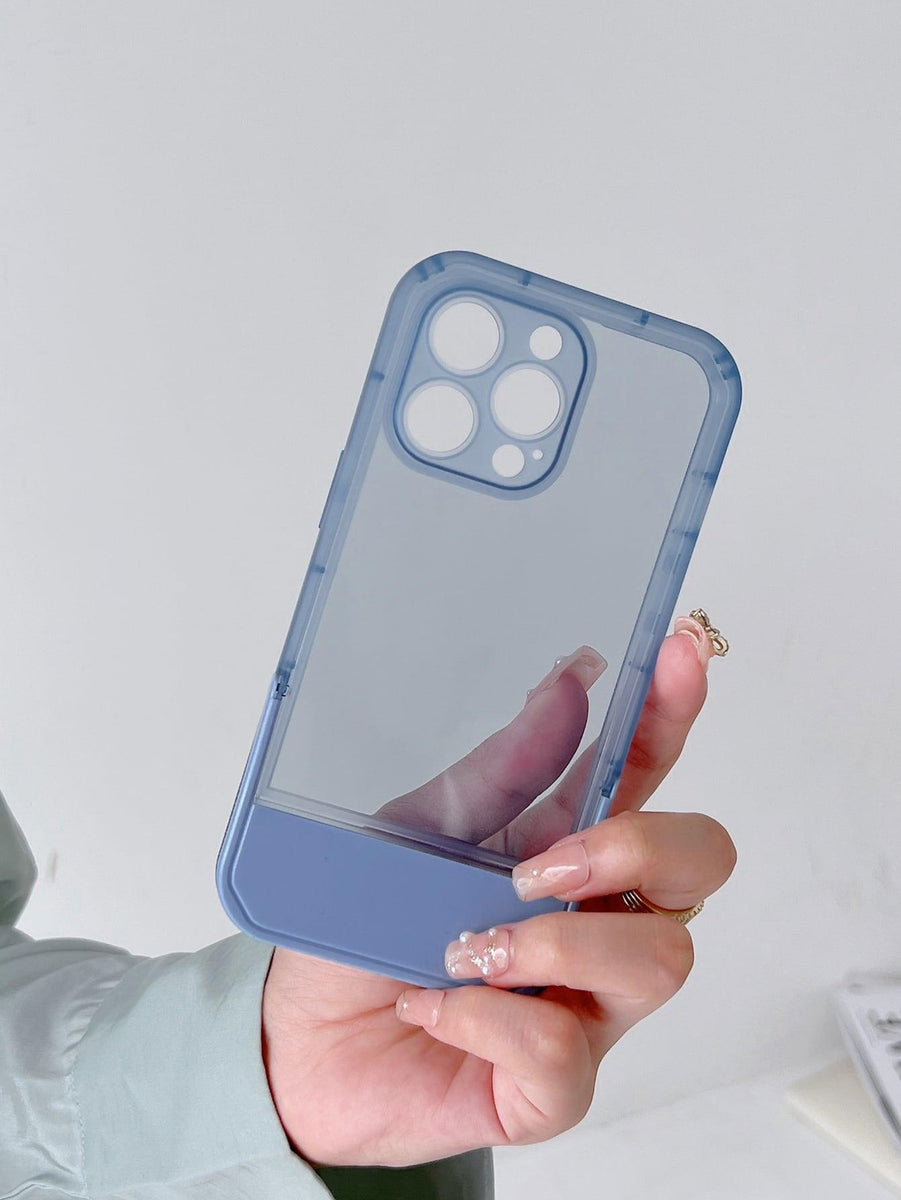Blue Phone Case With Invisible Desktop Holder – Lasercutwraps Shop