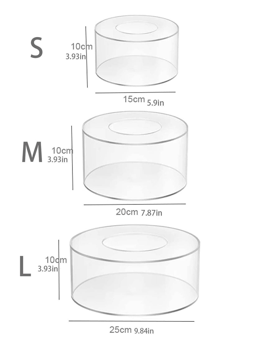 1pc Clear Acrylic Cake Separator With Fillable Compartment For Party ...