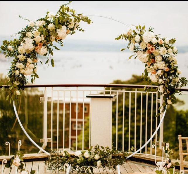 Wedding Arches for Ceremony Wedding Arch Circle Backdrop Stand Round B ...