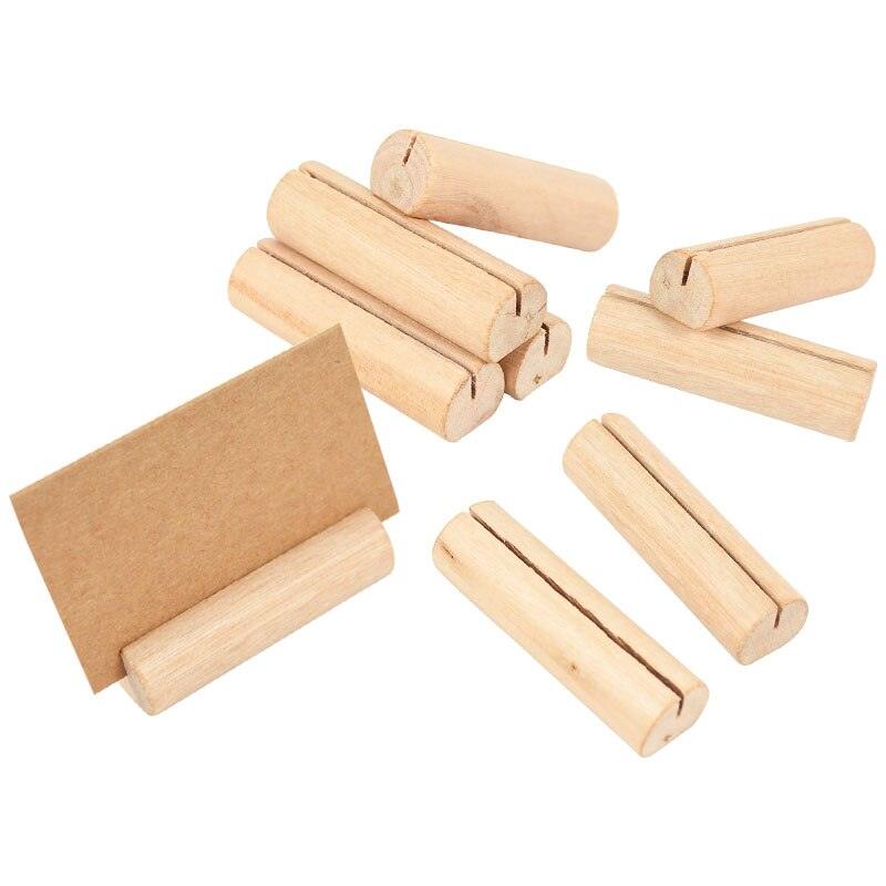 Rustic Wedding Wooden Place Card Holders Photo Postcard Clip Stand Eng ...
