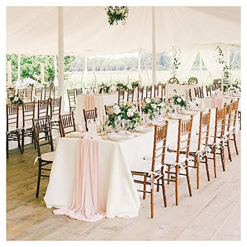 28x120 Inch Pink Sheer Table Runner Overlay Decorative Wrinkle Resista ...