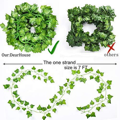 12 Strands Artificial Ivy Leaf Plants Vine Hanging Garland Fake Foliag ...