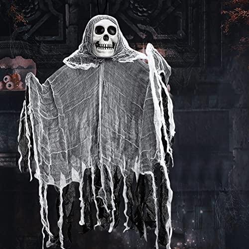 3pcs Hanging Skeleton Halloween Decorations -Hanging Ghost Decorations ...