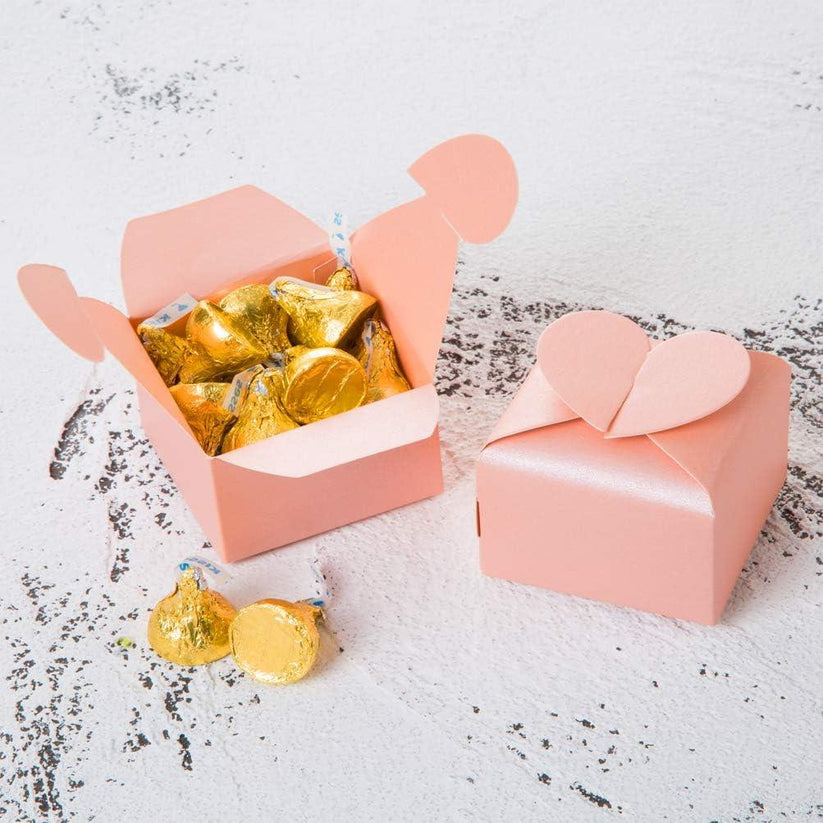 Pink Favor Box Bulk 2.5x2x2.5 inches with Heart Bow Party Favor Box,Pi ...