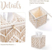 Tissue Box Cover Boho Decor Square Paper Tissue Holder with Bead Buckl ...