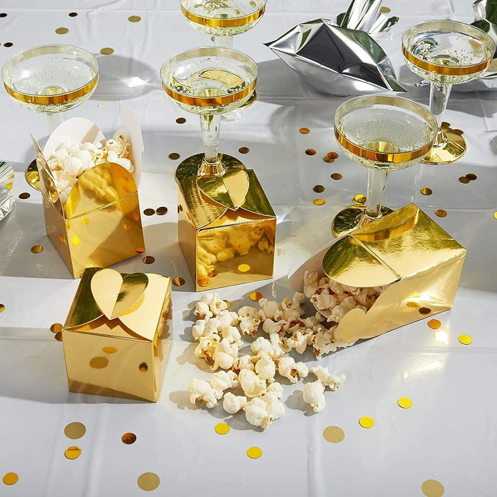 100 Pack Gold Foil Party Favor Gift Boxes, Candy Boxes for Mother's Da ...