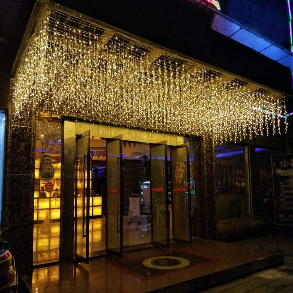 10ft LED Icicle String Lights, Christmas Icicle Lights 300 LEDs Window ...