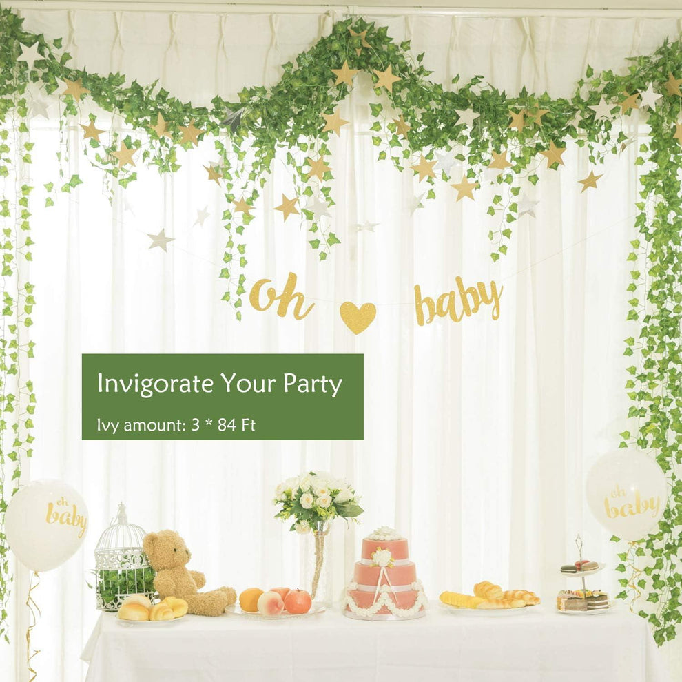 84 Ft 12 Strands Fake Ivy Leaves Artificial Ivy Garland Greenery Decor ...