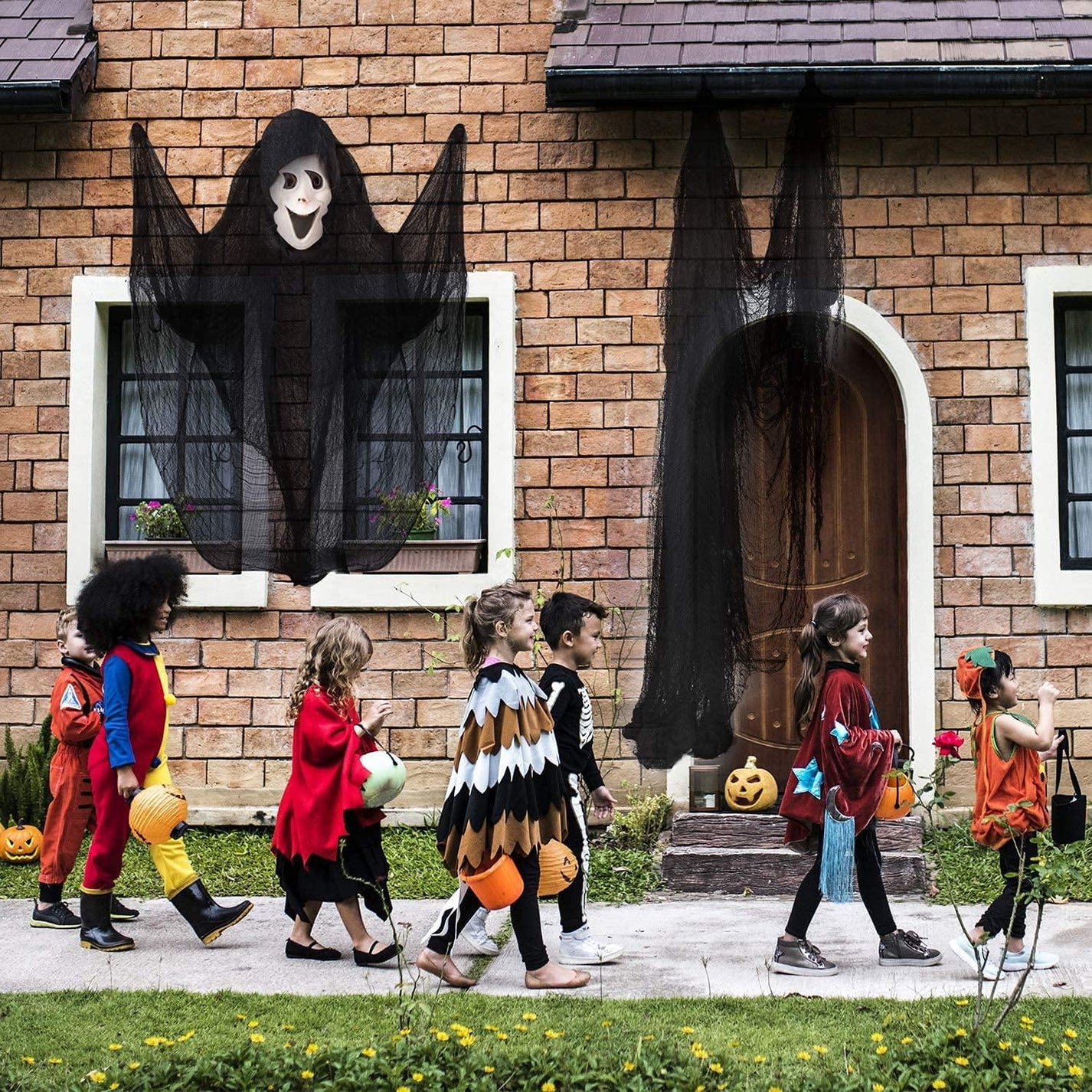 Halloween Creepy Cloth 80 x 200 in, Scary Gauze Doorways Spooky Giant ...