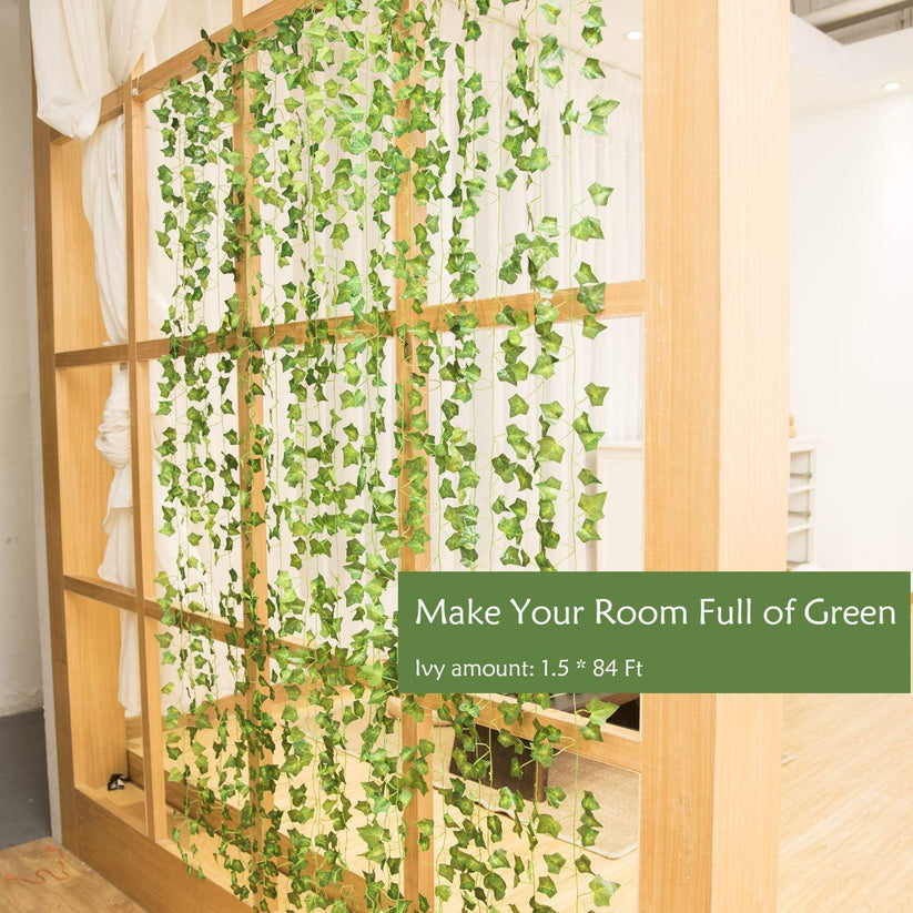 84 Ft 12 Strands Fake Ivy Leaves Artificial Ivy Garland Greenery Decor ...