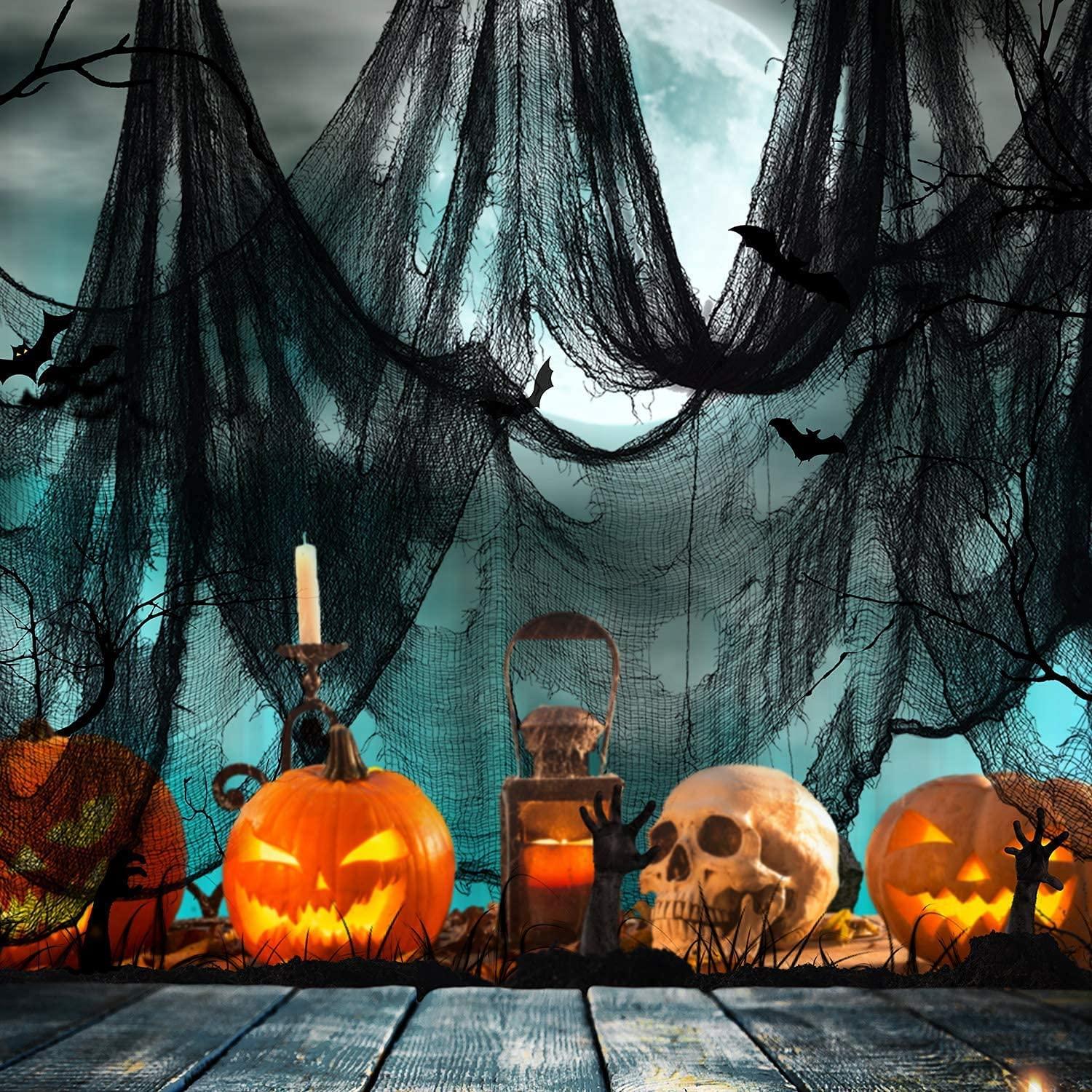 Halloween Creepy Cloth 80 x 200 in, Scary Gauze Doorways Spooky Giant ...
