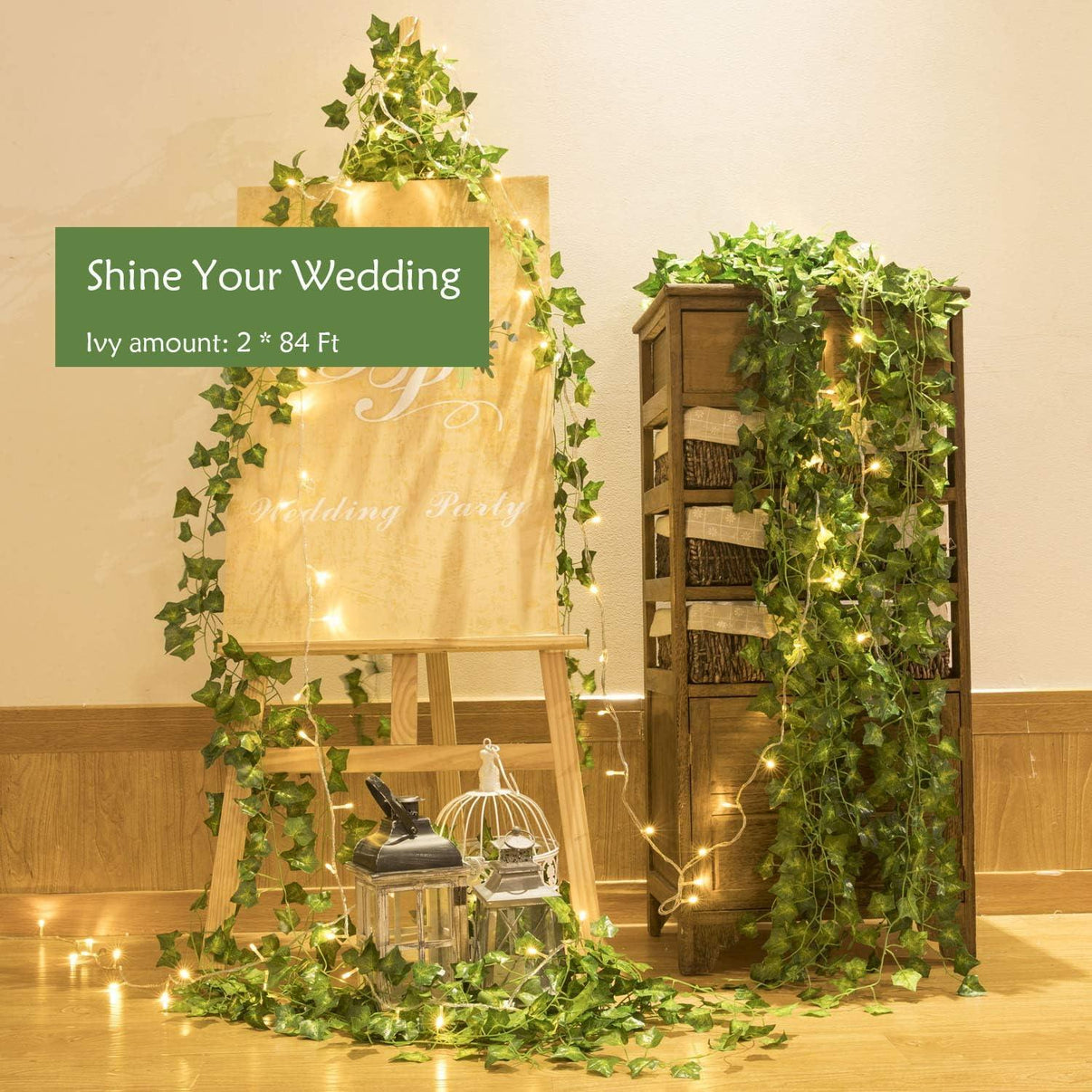 84 Ft 12 Strands Fake Ivy Leaves Artificial Ivy Garland Greenery Decor ...