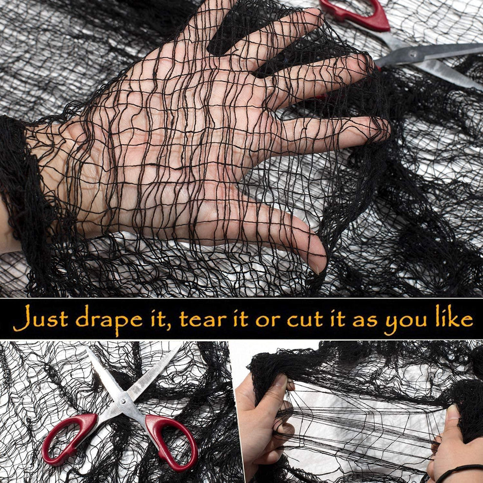 Halloween Creepy Cloth 80 x 200 in, Scary Gauze Doorways Spooky Giant ...