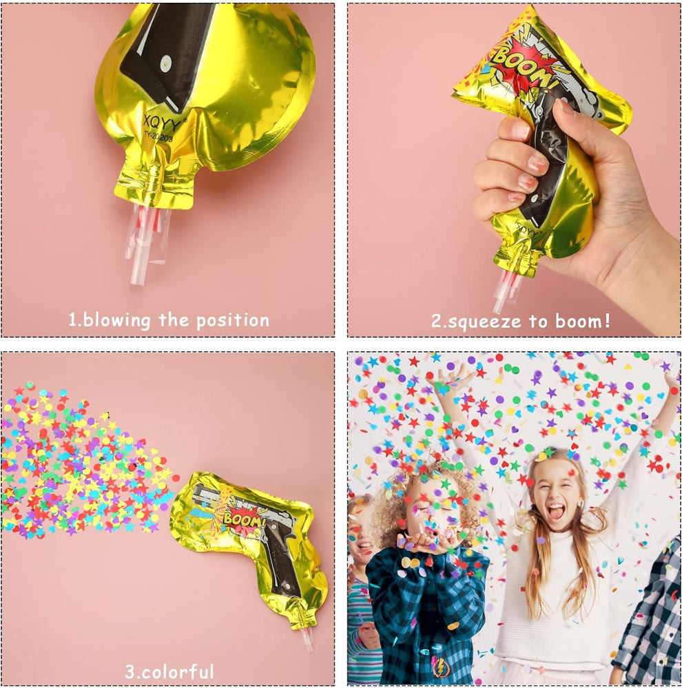 50pcs Confetti Fireworks Gun Confetti Shooter for Graduation Birthday ...