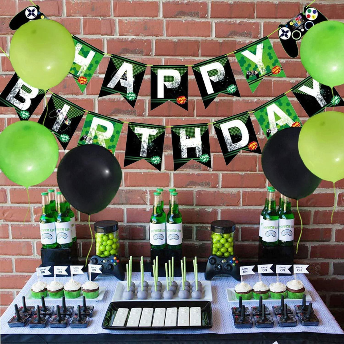 81pcs Gamer Birthday Party Decoration Kit for Boys Happy Birthday Game ...