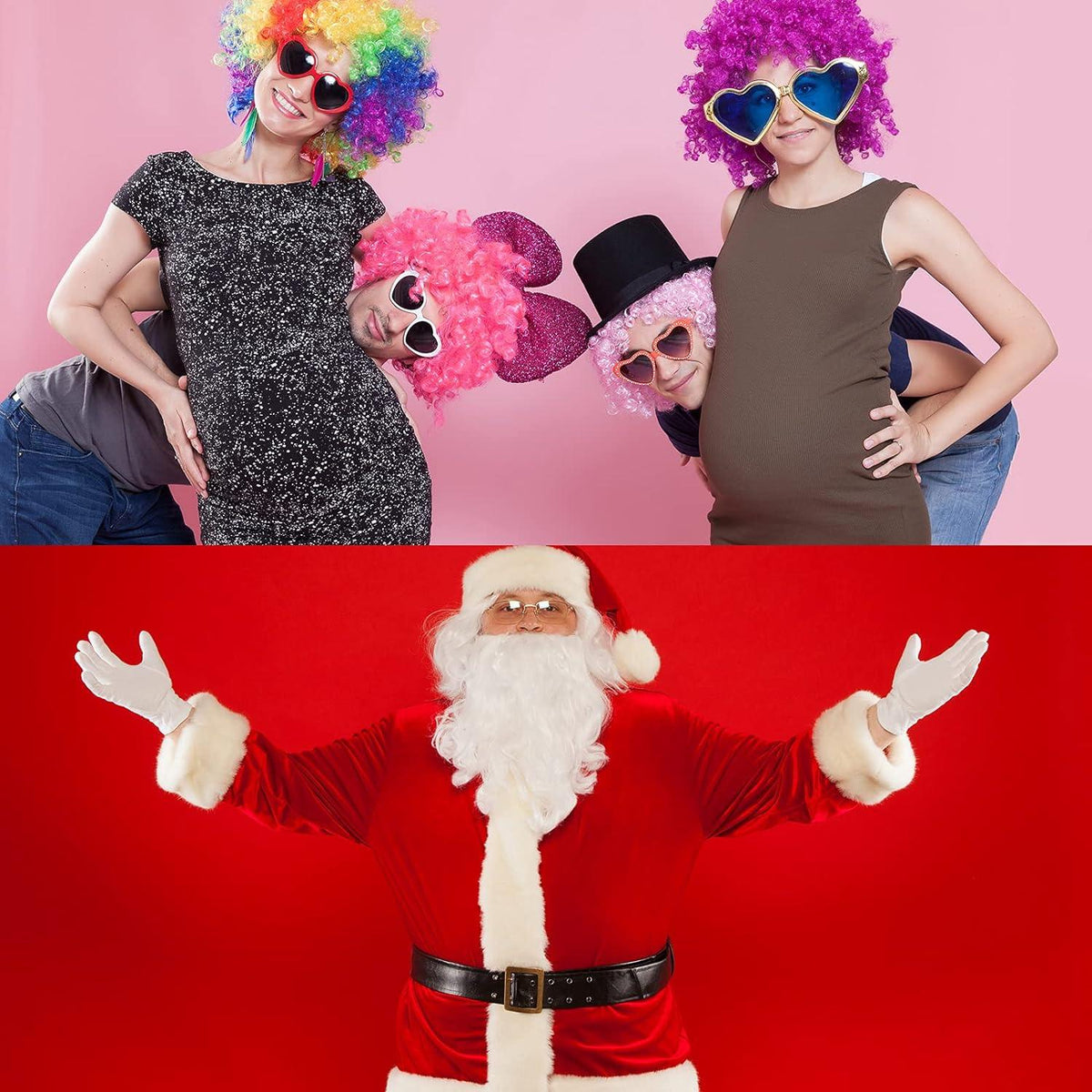 Inflatable Belly Santa Claus Belly Empty Fake Padded Pregnancy Belly C ...