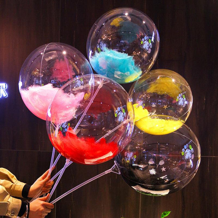 70cm Wedding Birthday Party Big Latex Stuffing Clear Balloons Foil Bal ...