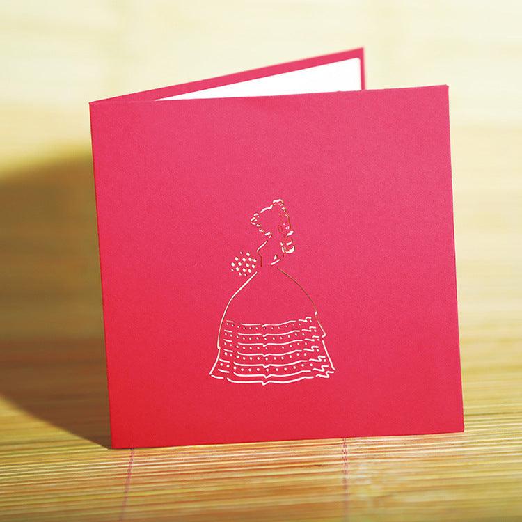 Handmade Wedding pop up card (Wedding Bride), 3D wedding card, Wedding ...